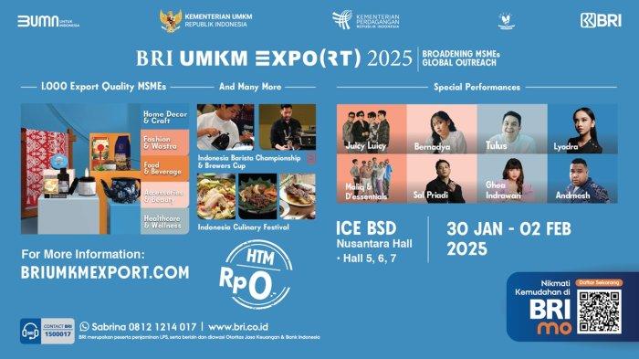 BRI UMKM EXPORT 2025 Digelar 4 Hari, Full Hadirkan Music Performance hingga Expo 1.000 UMKM ...