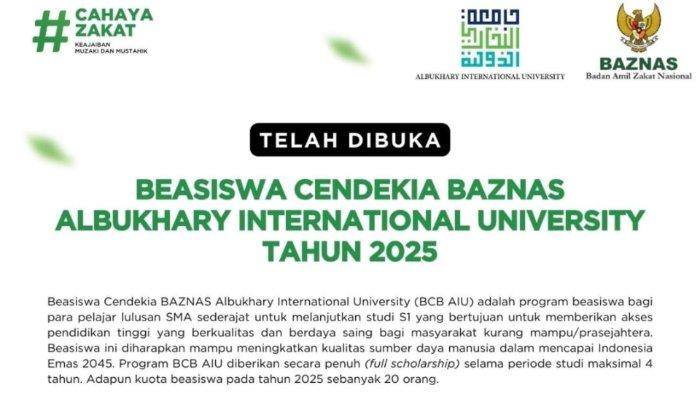 Beasiswa Cendekia Baznas di Kampus Malaysia bagi Lulusan SMA/SMK Sederajat, Kuliah S1 Gratis ...