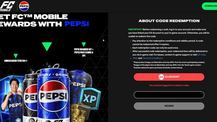 Kode Redeem FC Mobile x Pepsi Terbaru Januari 2025, Klaim dan Dapatkan Hadiah Gratis ...