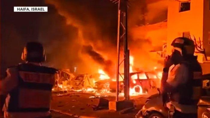 Bak Neraka, Gelombang Serangan Iran di Haifa Israel Picu Kobaran Api, 7 ...