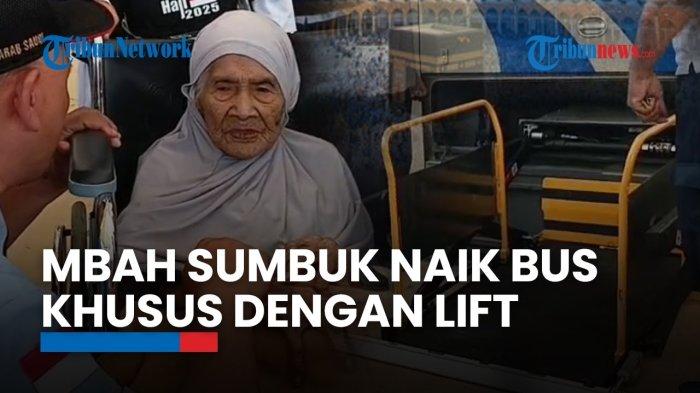 VIDEO Kisah Mbah Sumbuk, Jemaah Haji Tertua, Naik Bus Khusus dengan ...