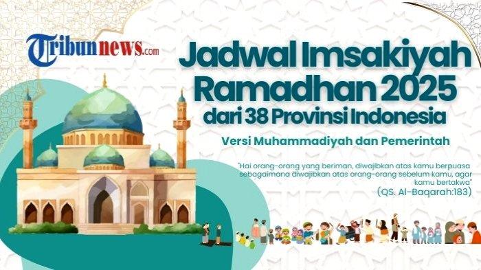 38 Jadwal Imsakiyah Ramadhan 2025 Versi Muhammadiyah dan Pemerintah Lengkap di Seluruh Provinsi ...