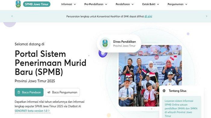 Cara Cek dan Link Pengumuman SPMB Jatim 2025 Tahap 3, Diumumkan Hari Ini - TribunNews.com