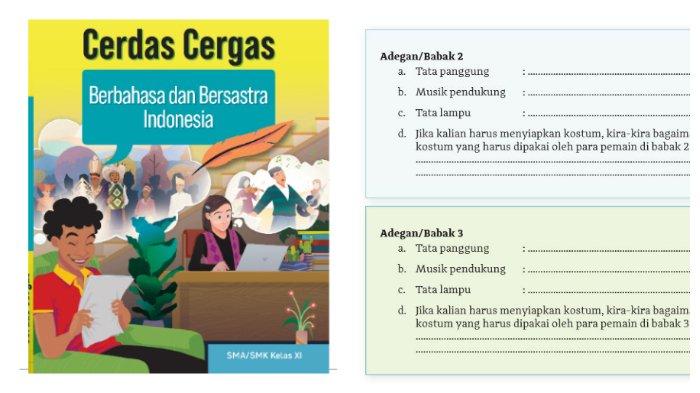 Tentukan Keterangan Panggung, Musik Pendukung: Jawaban Bahasa Indonesia ...