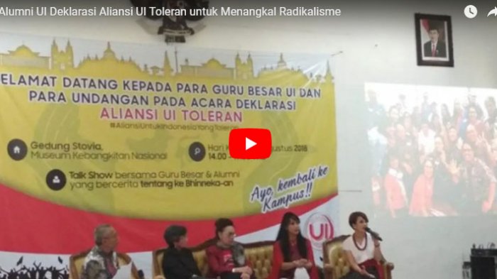 Alumni UI Bentuk Aliansi Guna Menangkal Radikalisme di Lingkungan Kampus - TribunNews.com