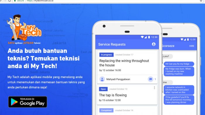 Mengenal MyTech, Aplikasi Penyedia Teknisi Service Parabot Rumah Tangga - TribunNews.com