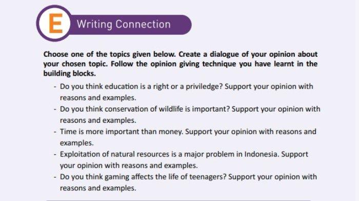 Kunci Jawaban Bahasa Inggris Kelas 11 Halaman 28, Writing Connection ...