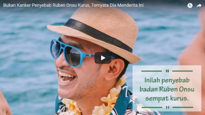 Ruben Onsu Kurus Bukan Karena Kanker, Ini Penyebabnya - TribunNews.com