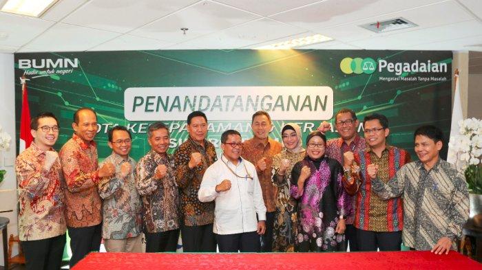 Sinergi BUMN, BRI - Pegadaian Teken Kerjasama Strategis - TribunNews.com