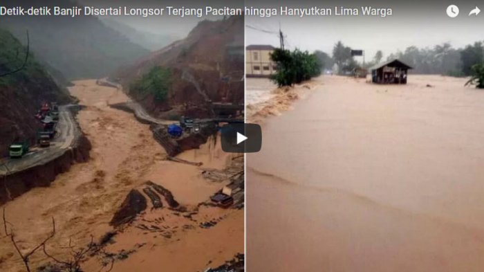 Ini Daftar Korban Bencana Banjir dan Longsor di Pacitan - TribunNews.com