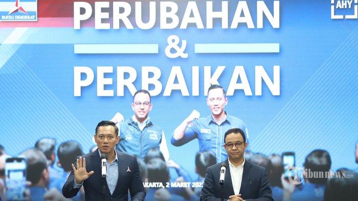 Ikuti DPP, Partai Demokrat Kabupaten Sukabumi Copot Baliho Anies Baswedan - TribunNews.com