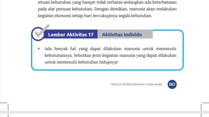Kunci Jawaban IPS Kelas 7 Halaman 167 Kurikulum Merdeka, Lembar Aktivitas 17: Kegiatan Manusia ...