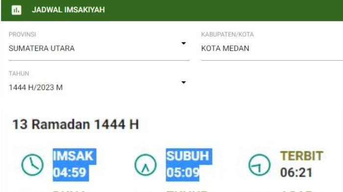 Jadwal Imsakiyah Puasa Ramadhan 2023 Kota Medan, Selasa 4 April 2023 Pukul 04:59 WIB ...