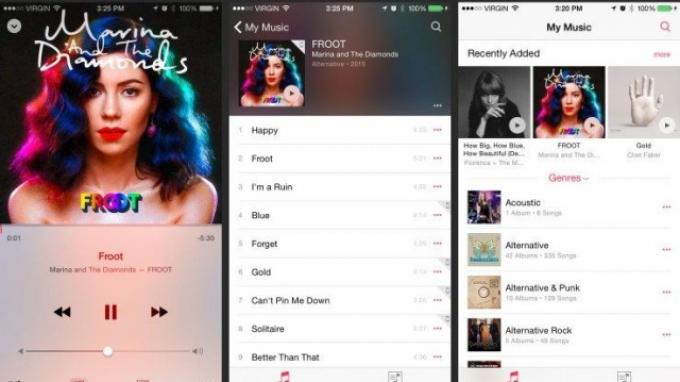 Ini Dia Tampang Pemutar Musik di iOS 8.4 - TribunNews.com