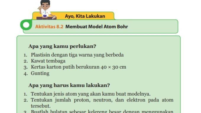 Kunci Jawaban IPA Kelas 9 Halaman 119 Semester 2: Membuat Model Atom Bohr - TribunNews.com