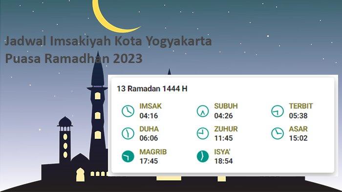 Jadwal Imsakiyah Puasa Ramadhan 2023 Kota Yogyakarta, Selasa 4 April 2023 Pukul 04.16 WIB ...