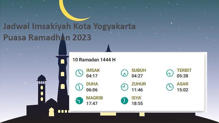 Jadwal Imsakiyah Puasa Ramadhan 2023 Kota Yogyakarta, Sabtu 1 April 2023 Pukul 04.17 WIB ...