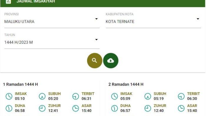 Jadwal Buka Puasa Ramadhan di Ternate, Jumat 24 Maret 2023 - TribunNews.com