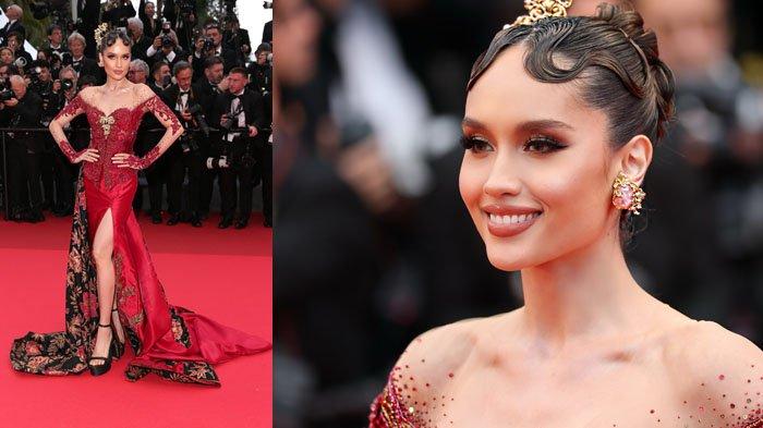 Pesona Kebaya Merah Cinta Laura Curi Perhatian di Cannes, Pancarkan ...