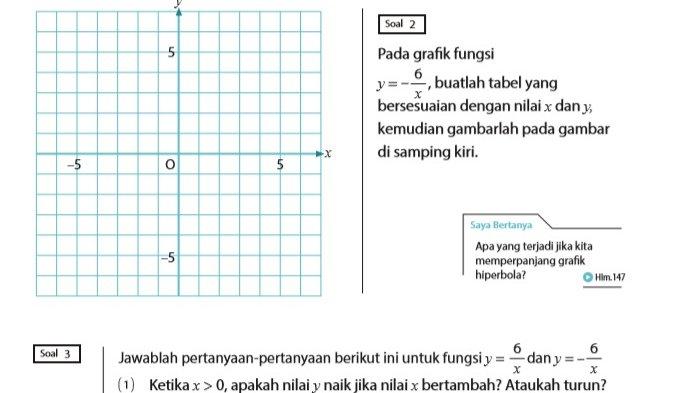 Kunci Jawaban Matematika Kelas 7 halaman 145 146 Kurikulum Merdeka Grafik Perbandingan Balik ...