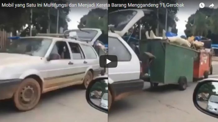 Dimodifikasi, Mobil Ini Mampu Gandeng 11 Gerobak - TribunNews.com