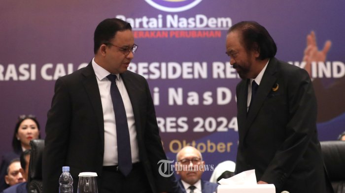 Usung Anies Baswedan Capres 2024, Surya Paloh Klaim Respons Jokowi Positif - TribunNews.com