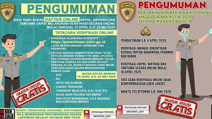 Pendaftaran Polri Diperpanjang Segera Verifikasi Online Melalui