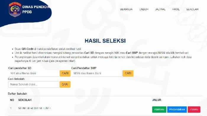 Cara Cek Hasil Seleksi PPDB Tarakan 2023 Jalur Zonasi SD dan SMP di ppdb.tarakankota.go.id ...