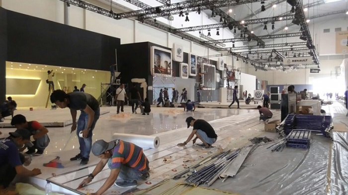 Alat Bor dan Las Masih Mewarnai Persiapan H-2 GIIAS 2017 - TribunNews.com