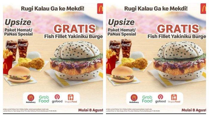 Promo McDonalds: Beli Paket Hemat atau PaNas Large Dapat Gratis 1 Fish Fillet Yakiniku Burger ...