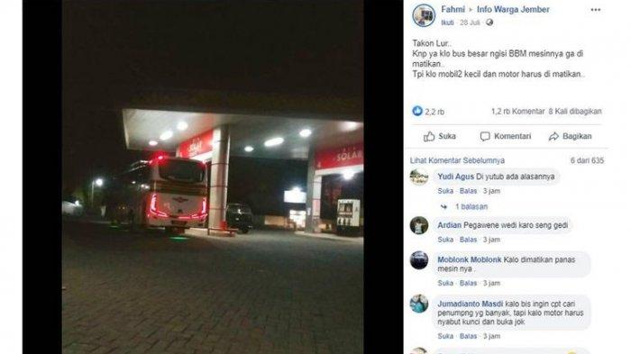 Viral di Medsos, Kenapa Bus Tak Pernah Matikan Mesin saat Isi BBM ...
