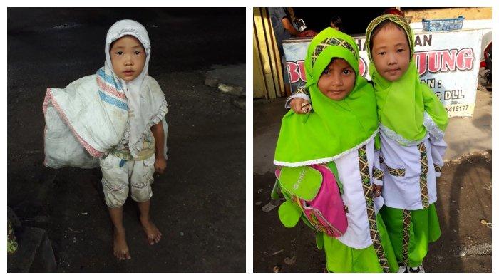 VIRAL Anak Kecil Berhijab Bawa Karung Kumpulkan Botol Bekas di Padang ...