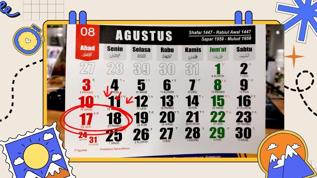 18 Agustus Jadi Hari Libur Nasional Tambahan, Ini Daftar Tanggal Merah ...
