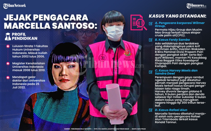 INFOGRAFIS Jejak Pengacara Marcella Santoso, Foto 1 #2017694 - TribunNews.com