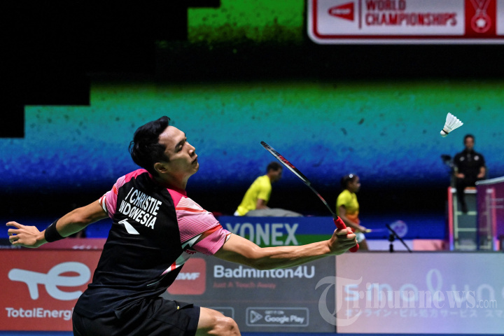 Aksi Pebulu Tangkis Indonesia di Kejuaraan Dunia BWF 2022, Foto 6 #1936340 - TribunNews.com