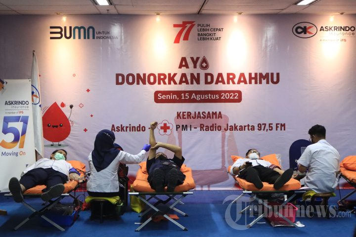 Askrindo Gelar Donor Darah Sambut HUT Ke-77 RI, Foto 3 #1934606 - TribunNews.com