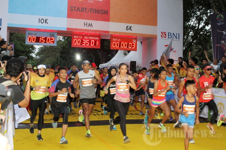 BNI UI Half Marathon 2018, Foto 4 #1759962 - TribunNews.com