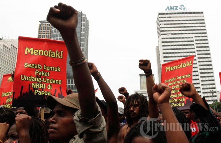 Demonstrasi Tuntut Papua Merdeka, Foto 2 #1447891 - TribunNews.com