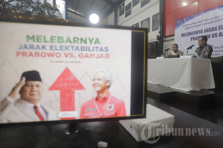 Elektabilitas Prabowo Melesat Tinggalkan Ganjar , Foto 3 #1973057 - TribunNews.com