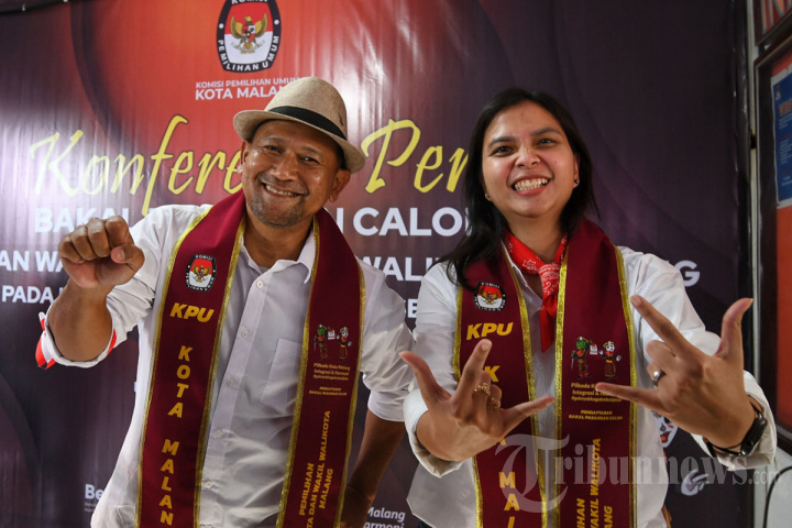 Heri Cahyono-Ganisa Pratiwi Rumpoko Daftar Pilwalkot Kota Malang, Foto ...