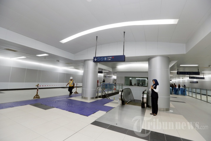 Kesiapan Stasiun MRT Bundaran HI, Foto 2 #1789609 - TribunNews.com