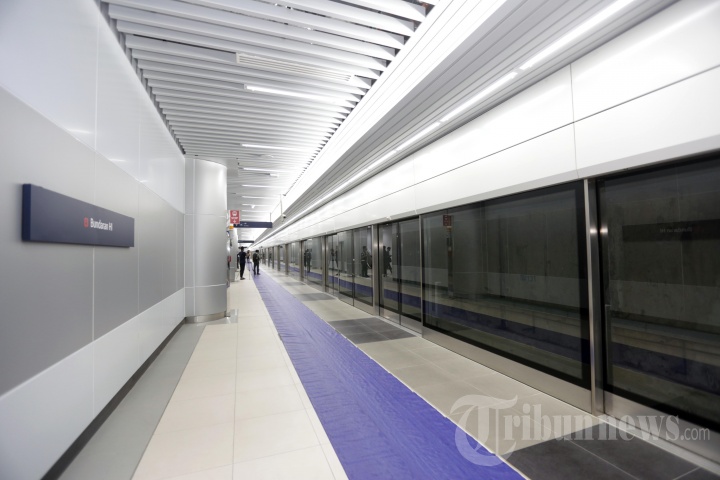 Kesiapan Stasiun MRT Bundaran HI, Foto 4 #1789611 - TribunNews.com