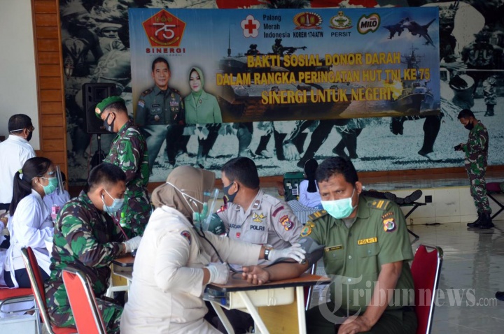 Korem 174 Merauke Gelar Donor Darah Menyambut HUT ke 75 TNI, Foto 6 #1859132 - TribunNews.com