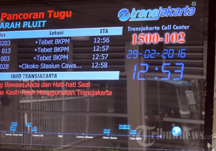 Layar Informasi Busway, Foto 1 #1640381 - TribunNews.com