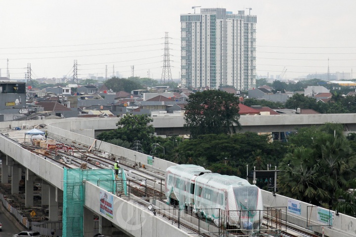 Melihat LRT Jakarta di Lintasan, Foto 5 #1748105 - TribunNews.com