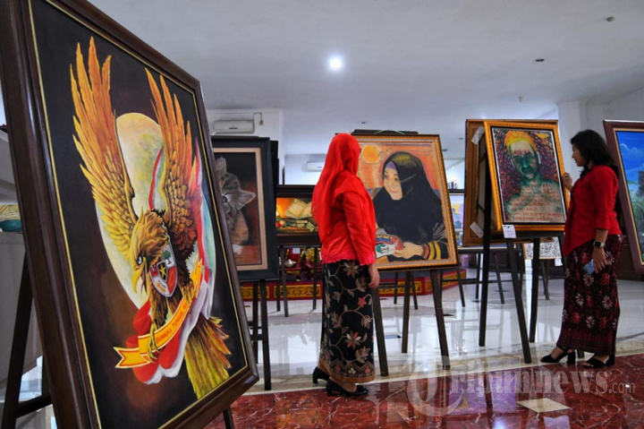 Pameran Lukisan HUT ke-78 Kemerdekaan RI di Gedung DPRD Kota Malang ...