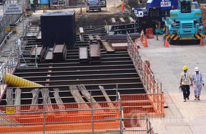 Pembangunan Besi Bawah Tanah MRT, Foto 2 #1598226 - TribunNews.com