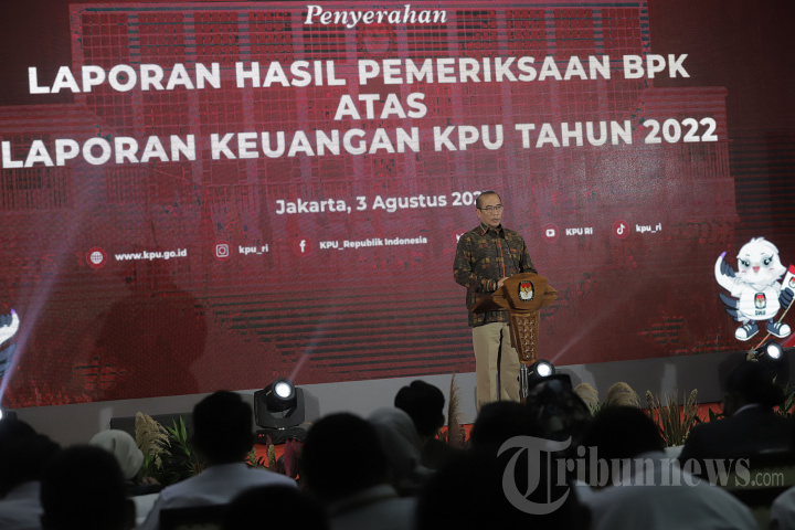 Penyerahan Laporan BPK Atas Laporan Keuangan KPU Tahun 2022, Foto 2 #1973382 - TribunNews.com