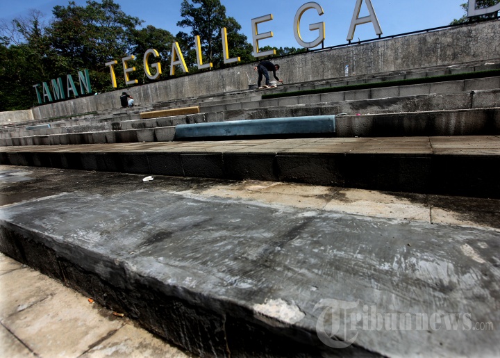 Perbaikan Taman Tegallega Bandung, Foto 5 #1864966 - TribunNews.com