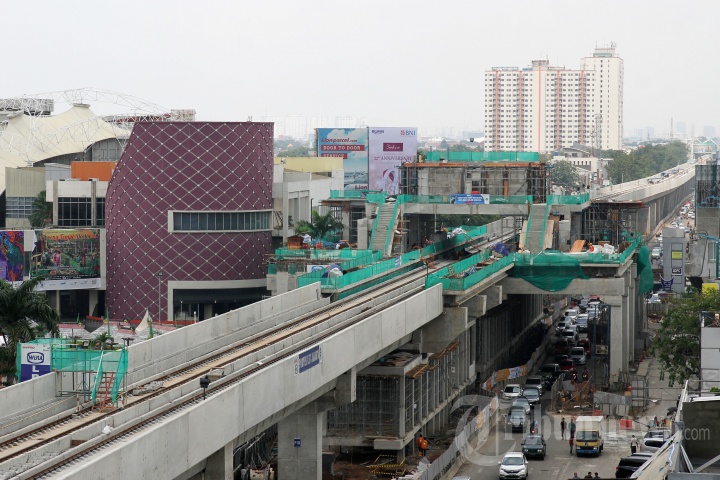 Progres Pembangunan Jalur LRT, Foto 1 #1749050 - TribunNews.com